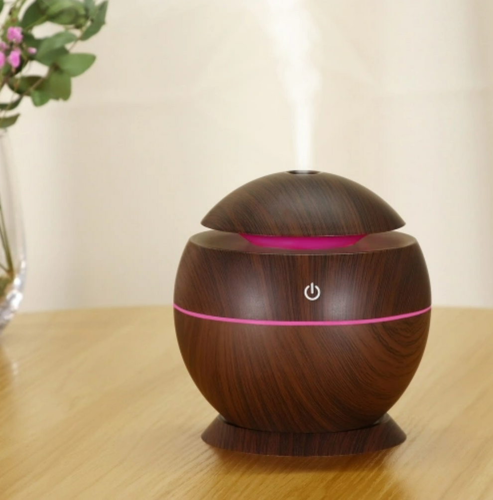 Mini Round LED Ultrasonic Aroma Humidifier (130ml) – Swilo